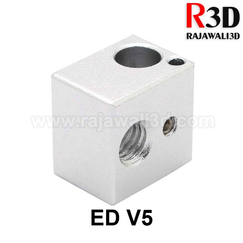 Jual 3D Printer Alumunium Heating Block Heat Block HeatBlock E3D V5 ...