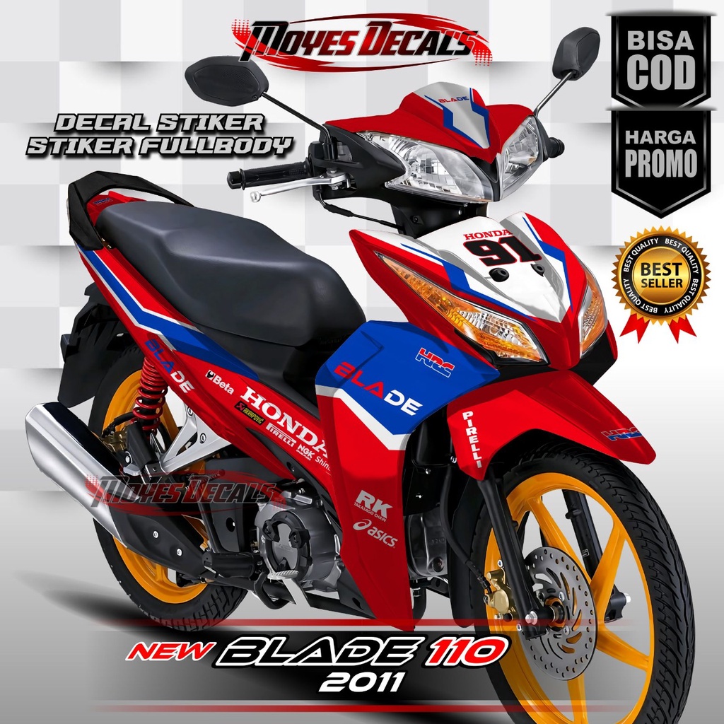 Jual Decal Sticker Fullbody Blade New 100 HRC Custom Rider | Shopee Indonesia
