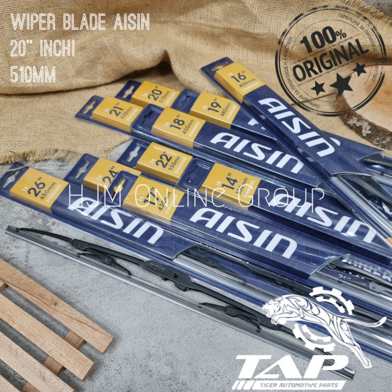 Jual WIPER BLADE MOBIL 20" INCHI 510 MM AISIN JAPAN ORIGINAL - AWBSH ...