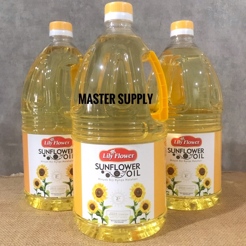 Jual SUNFLOWER OIL LILY FLOWER 2L / MINYAK GORENG SEHAT / MINYAK GORENG ...