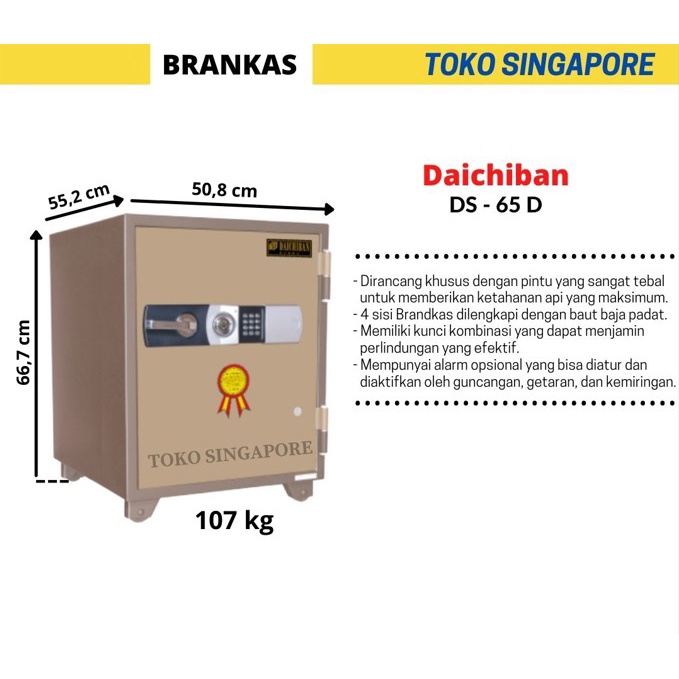 Jual Brandkas Digital Daichiban DS-65D | Shopee Indonesia