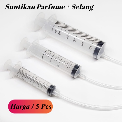 Jual HARGA 5 PCS -SUNTIKAN PARFUM SYRINGE + SELANG 10ML, 20ML, 50ML ...