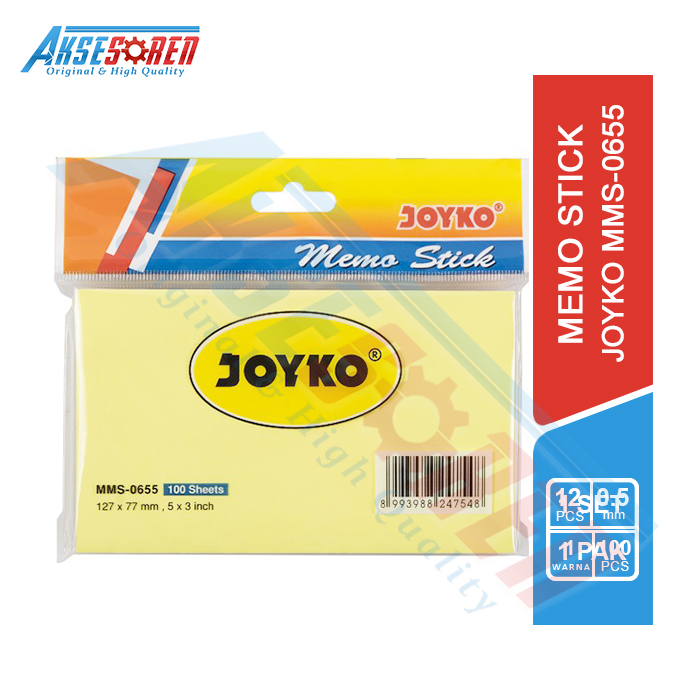 Jual MEMO PAD JOYKO [MMS-0655] / STICKY NOTES / MARKS / BUKU MEMO ...