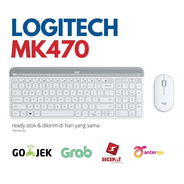 Jual Logitech MK470 Slim Wireless Keyboard and Mouse Combo Putih ...