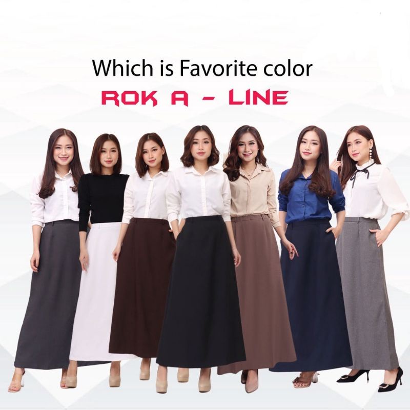 Jual ROK A LINE SCUBA PREMIUM XL / ROK KERJA WANITA / ROK KANTOR / ROK ...