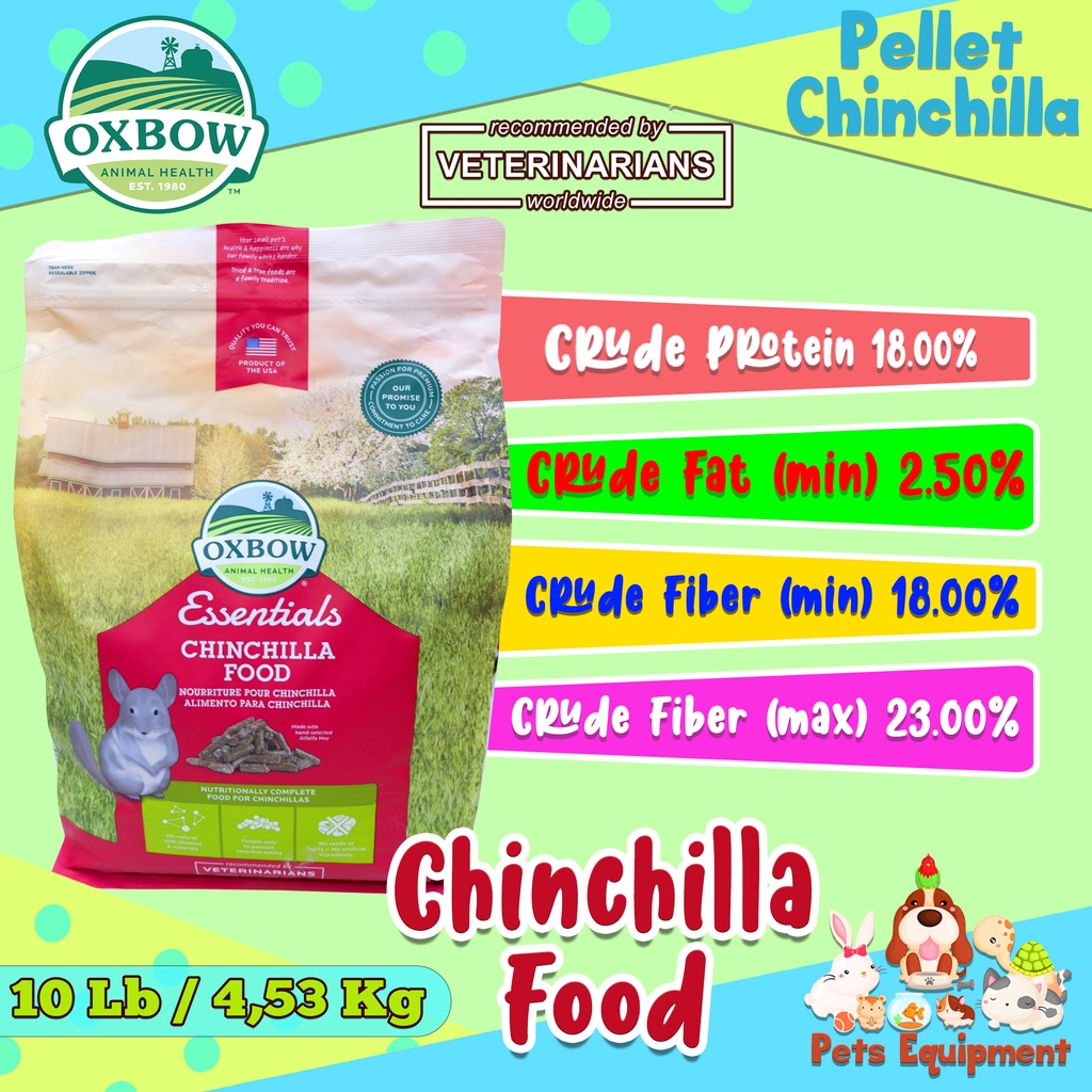 Jual OXBOW ESSENTIALS CHINCHILLA FOOD 10lb/4,5kg/makanan chinchilla ...