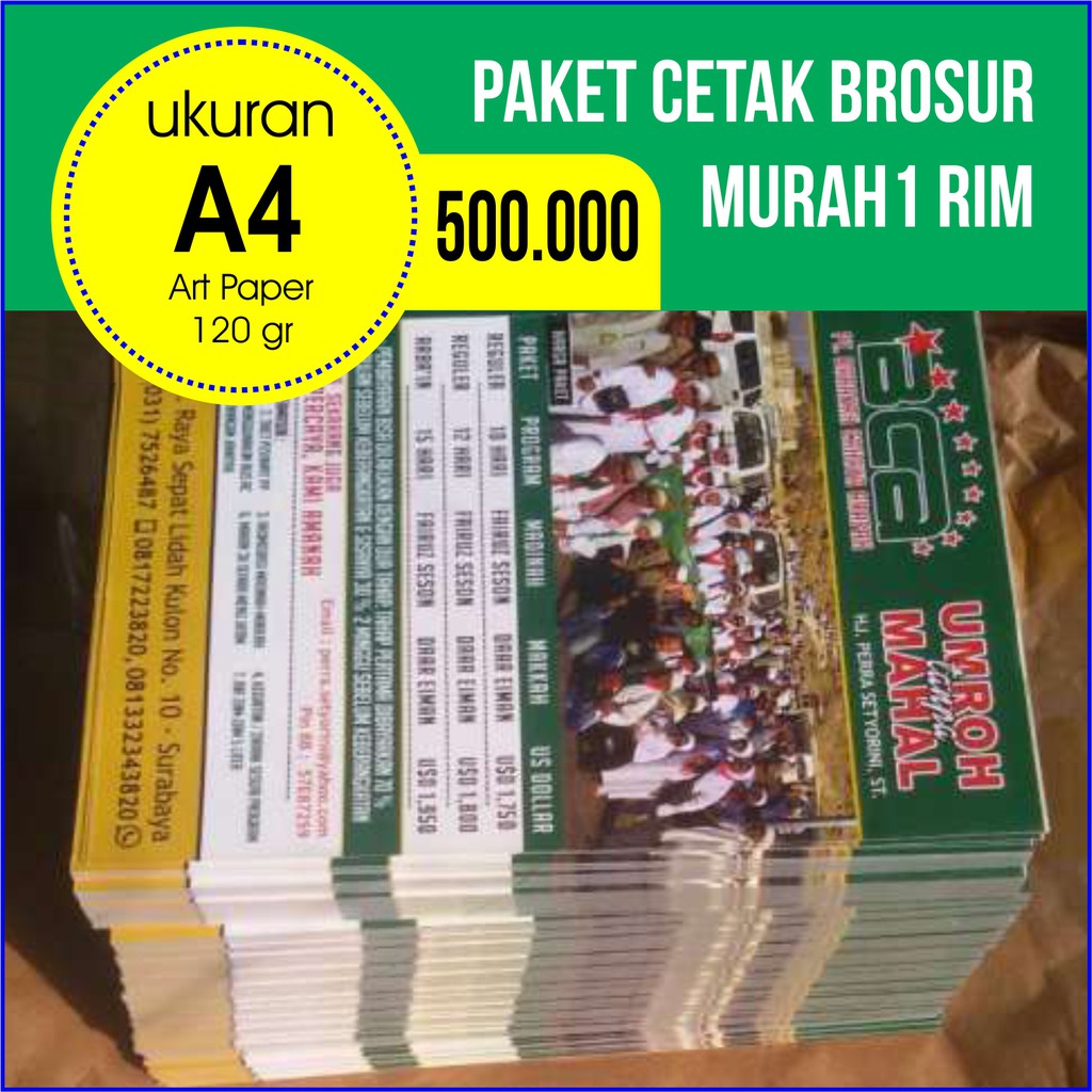 Jual Cetak Brosur per 1 rim Ukuran A4 | Shopee Indonesia