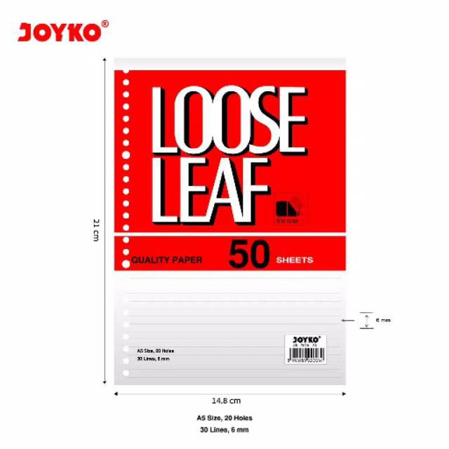 Jual Loose Leaf A5-7020 Joyko (50 Sheets) | Shopee Indonesia