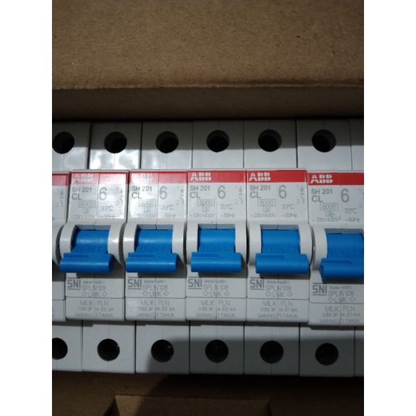 Jual MCB ABB 6a 6 Amper asli pln | Shopee Indonesia