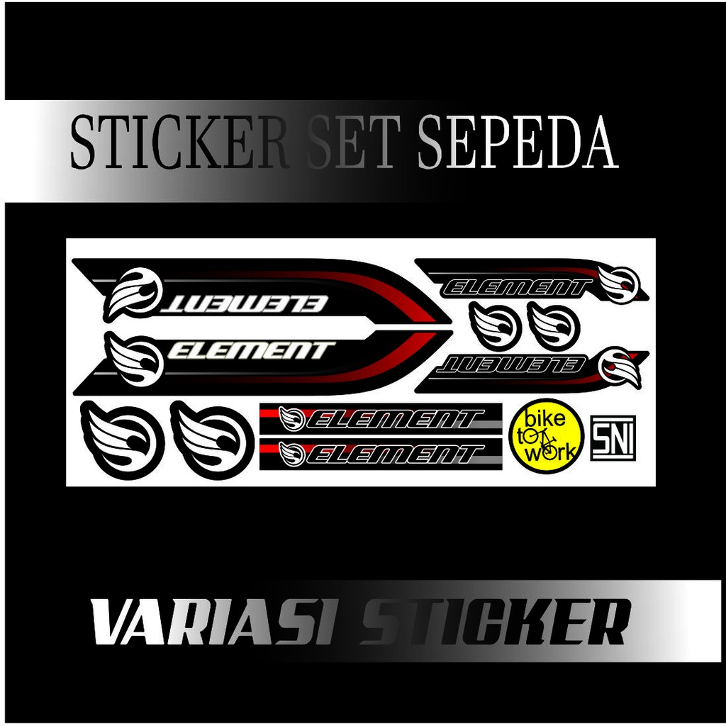 Jual STICKER ALL NEW SEPEDA CUSTOM BIKE ELEMENT | Shopee Indonesia