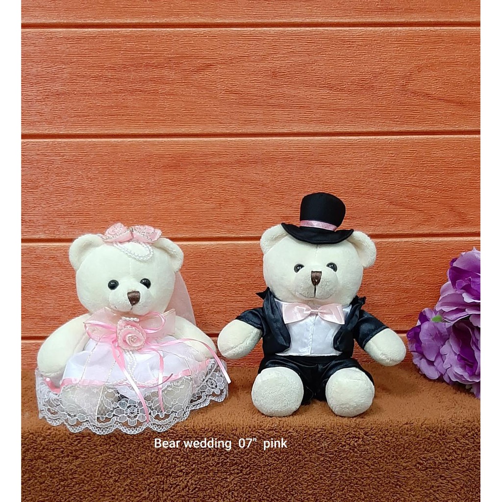 Jual Boneka Teddy Bear pengantin 18cm/7"/Bear Wedding/Bear Couple/Teddy ...