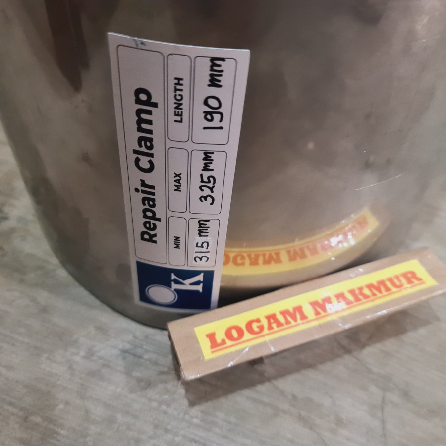 Jual REPAIR CLAMP PIPA PVC & BESI 12" (300MM) - KLEM PERBAIKAN PIPA ...