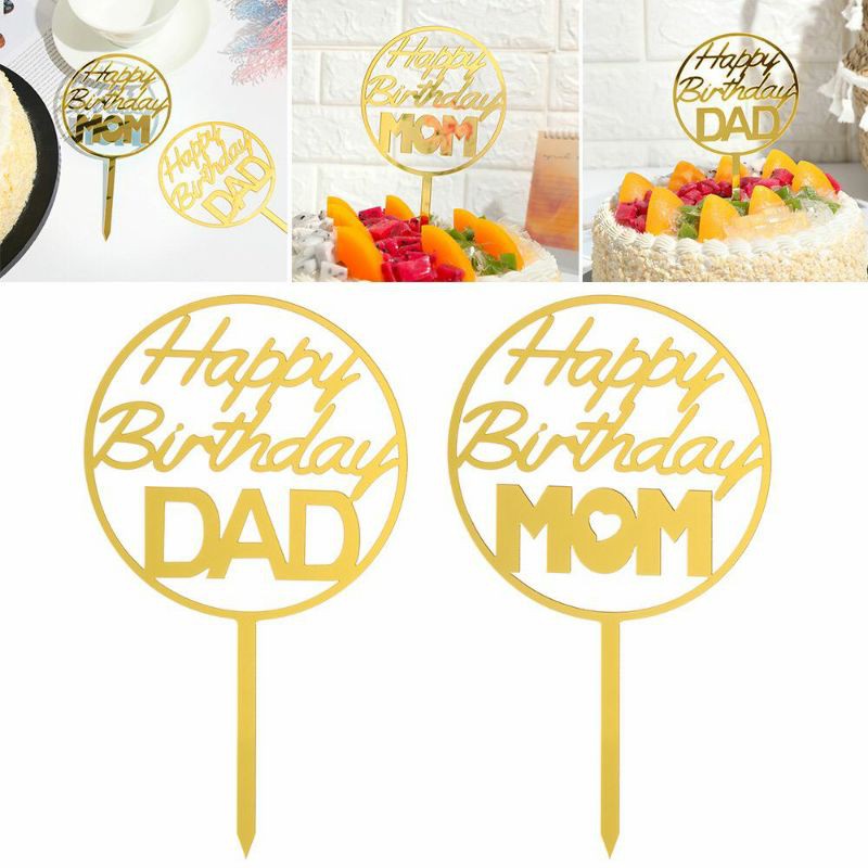 Jual Topper Hbd Happy Birthday Mom / Dad | Shopee Indonesia