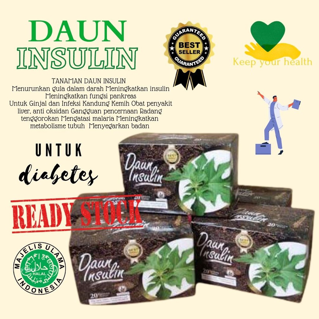 Jual Daun Insulin Untuk Diabetes kemasan Teh celup herbal Cap Tiga Daun ...
