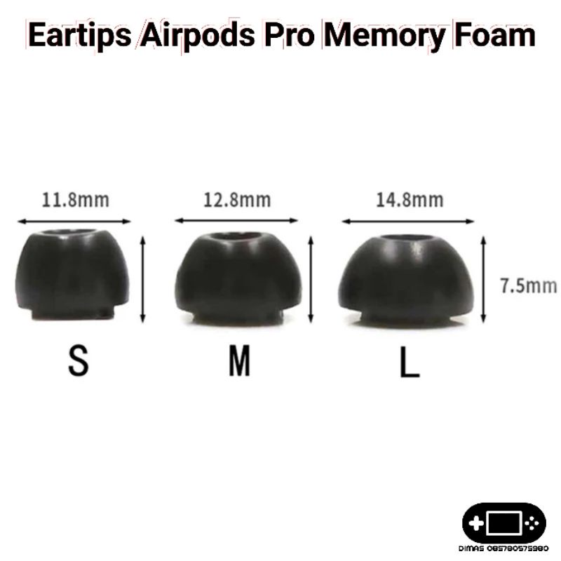 Jual Eartips Airpods Pro 1 / 2 ear tip tips busa memory foam earphone ...