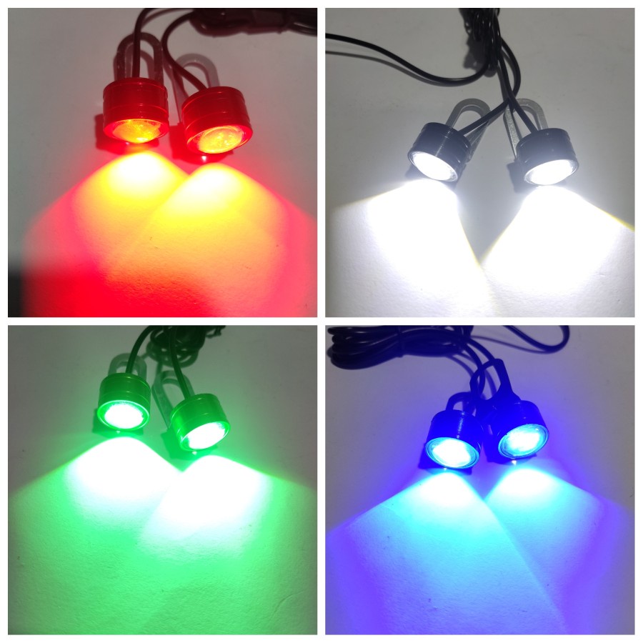 Jual LAMPU MATA ELANG STROBO EAGLE EYE FLASH STROBO KEDIP 3 LED DENGAN BREKET 2PCS | Shopee ...