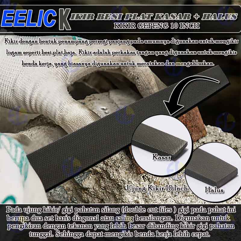 Jual EELIC KIR-J10IMIX Mix Alat kikir besi jumbo besar plat baja gepeng ...