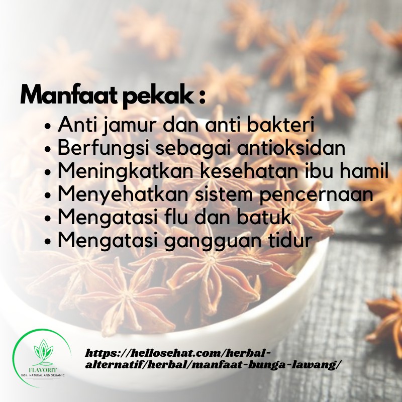 Jual Rempah Pekak Bunga Lawang Kering Star Anise Bahan Pokok Makanan ...