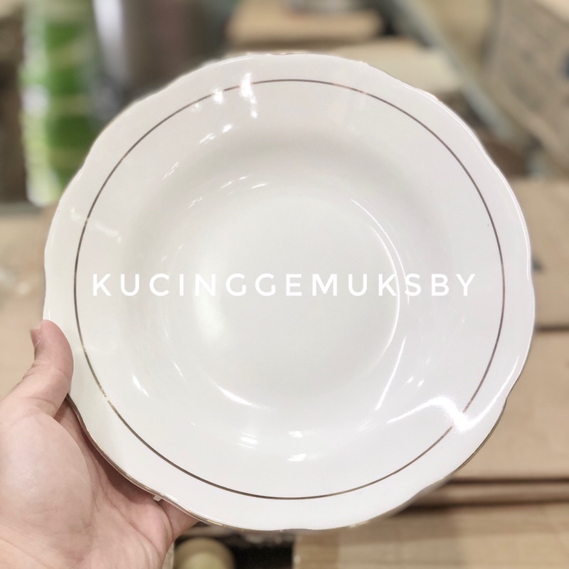 Jual 6pcs Piring Makan Keramik Sango Putih 9in 4920 | Shopee Indonesia