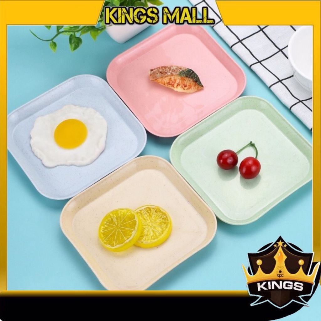 Jual KINGS - H5233 Piring Jerami Persegi / Piring Saji / Piring Buah ...