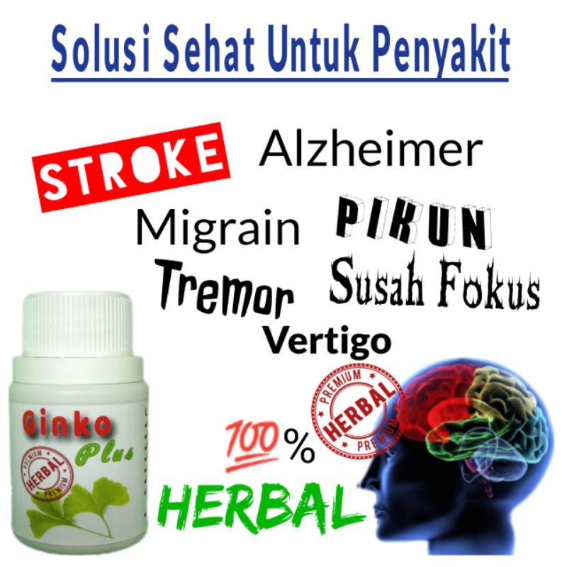 Jual Obat Stroke Vertigo Alzheimer Tremor Migrain Pikun Masalah Syaraf ...