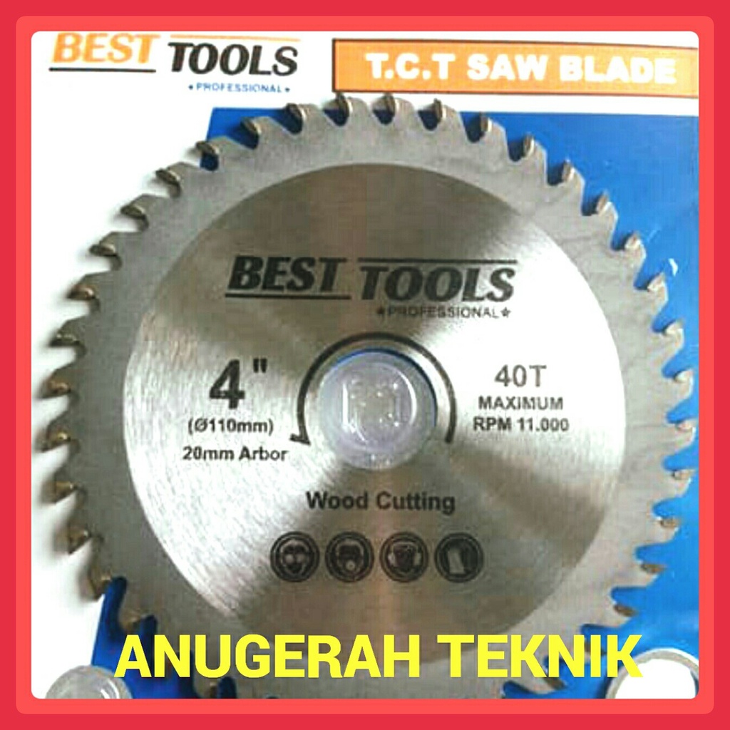 Jual Mata Gerinda Potong Kayu Multi Cutter Saw Circular Saw Blade 4 Inch 40T TCT | Shopee Indonesia