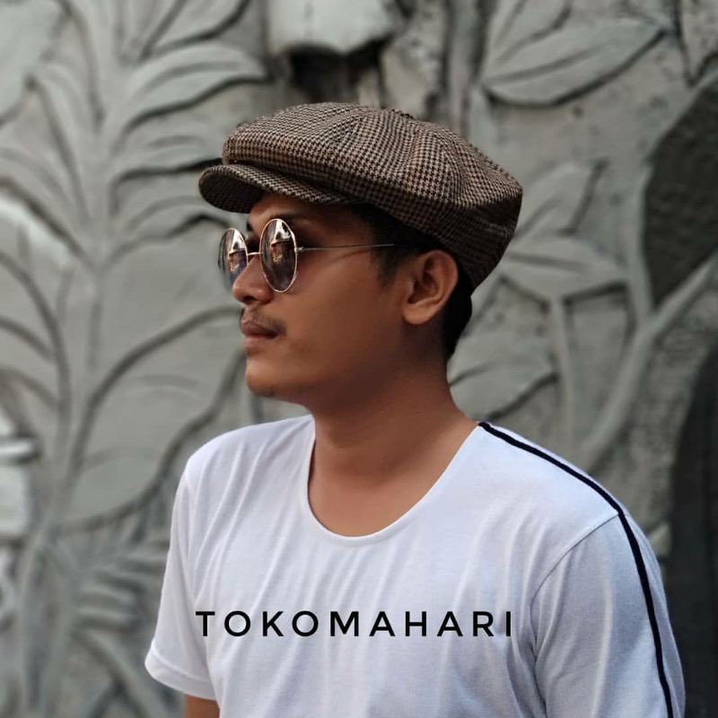 Jual Topi newsboy / topi kodok / flat cap / topi copet / topi Seniman ...