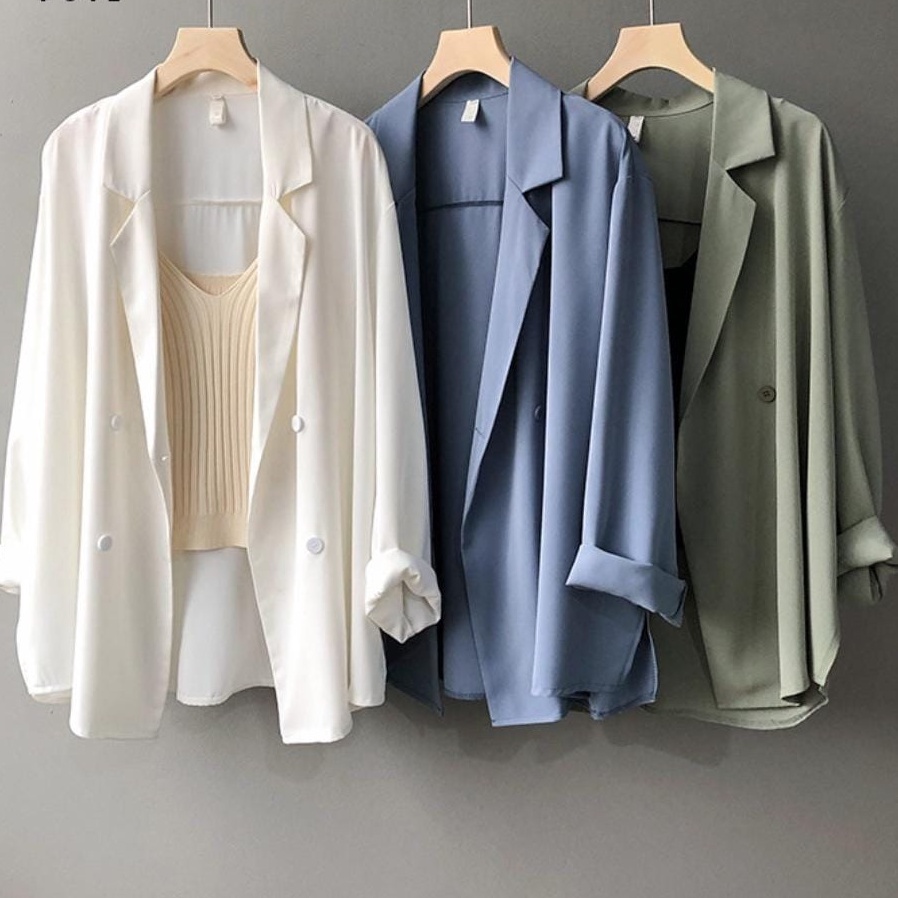 Jual (IC) CLARETTA Blazer Fashion Otwear Kekinian Ala Korea Ootd Outfit ...