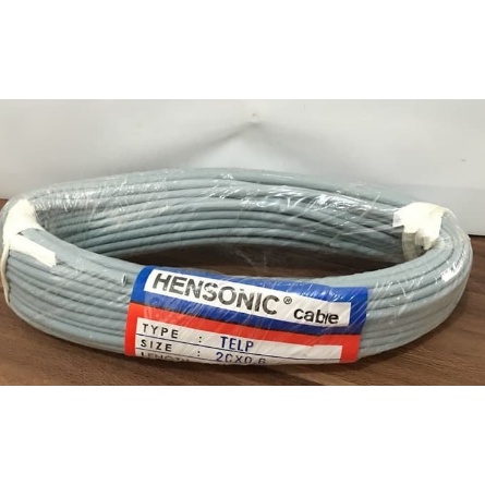 Jual Kabel Telepon Abu Indoor 2Cx0.6 Listrik Kecil Isi 2 kawat 20 meter ...