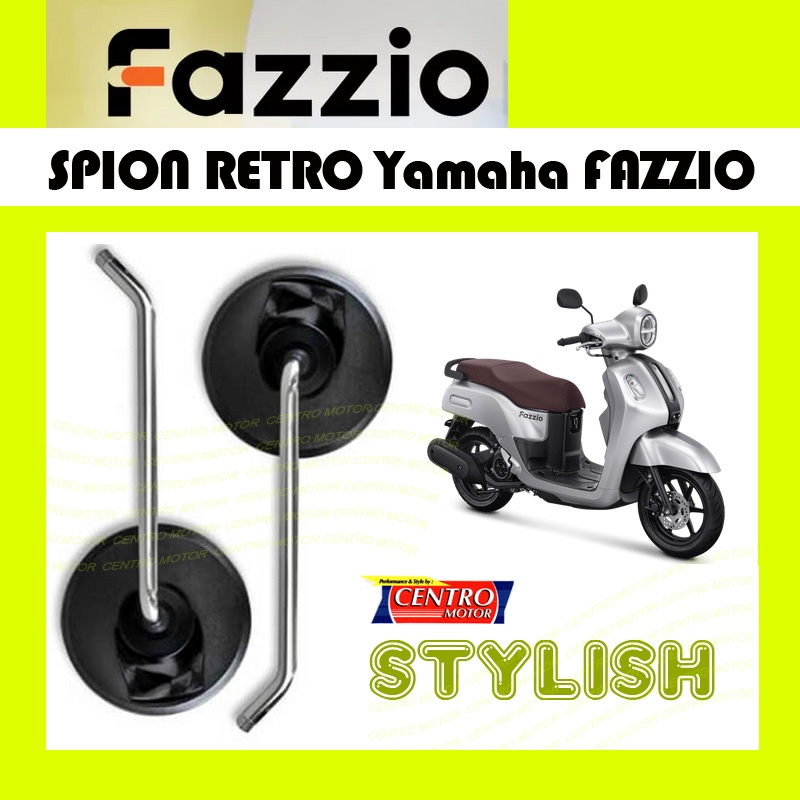 Jual SPION RETRO YAMAHA FAZZIO. Model LEBIH STYLISH, KOKOH, VISIBILITAS ...