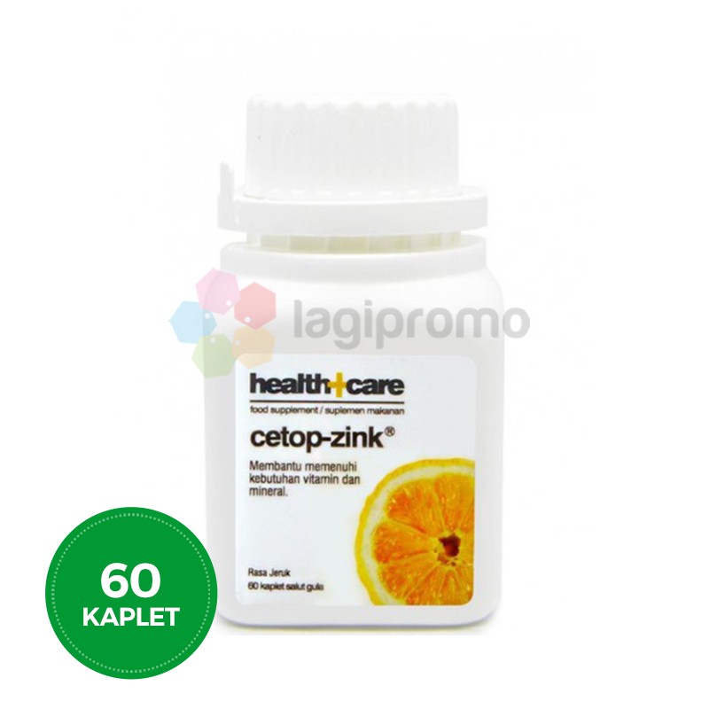 Jual Erlimpex Cetop Zink 60 Kaplet Suplemen Vitamin C Zink & Mineral ...