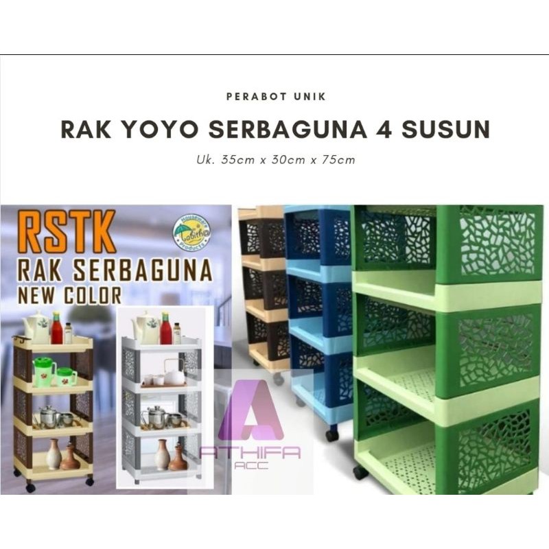 Jual Rak Yoyo 4 Susun | Rak 4 Susun Serbaguna | Shopee Indonesia