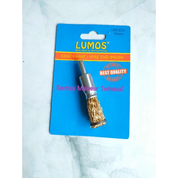Jual LUMOS 16 MM Mata Bor Sikat Kawat Wire End Brush Tangkai Sapu 16mm ...