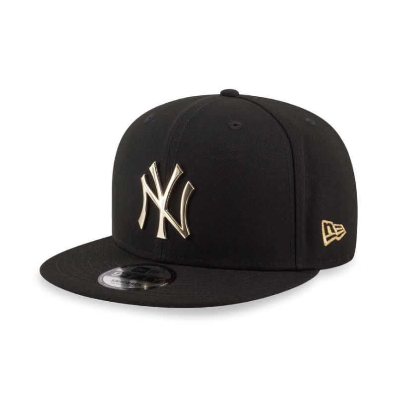 Jual Topi New Era Cap New York Yankees Metal Badge Gold 9Fifty Snapback ...