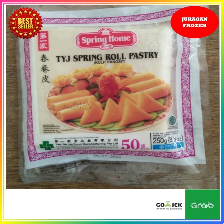 Jual TYJ SPRING ROLL PASTRY / KULIT LUMPIA / KULIT PANGSIT 250Gr 50PCS ...