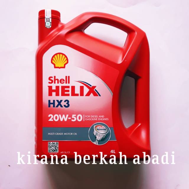 Jual SHELL HELIX 3 20W50 SL CF 4 L | Shopee Indonesia