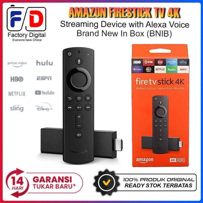 Jual AMAZON Fire TV FHD 4K Stick Alexa Voice Remote Streaming Media Player | Shopee Indonesia