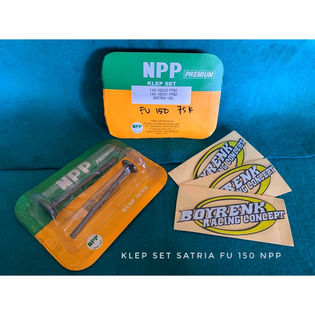 Jual KLEP SET / PAYUNG KLEP / VALVE SET IN EX SATRIA FU 150 NPP - BOYRENK | Shopee Indonesia