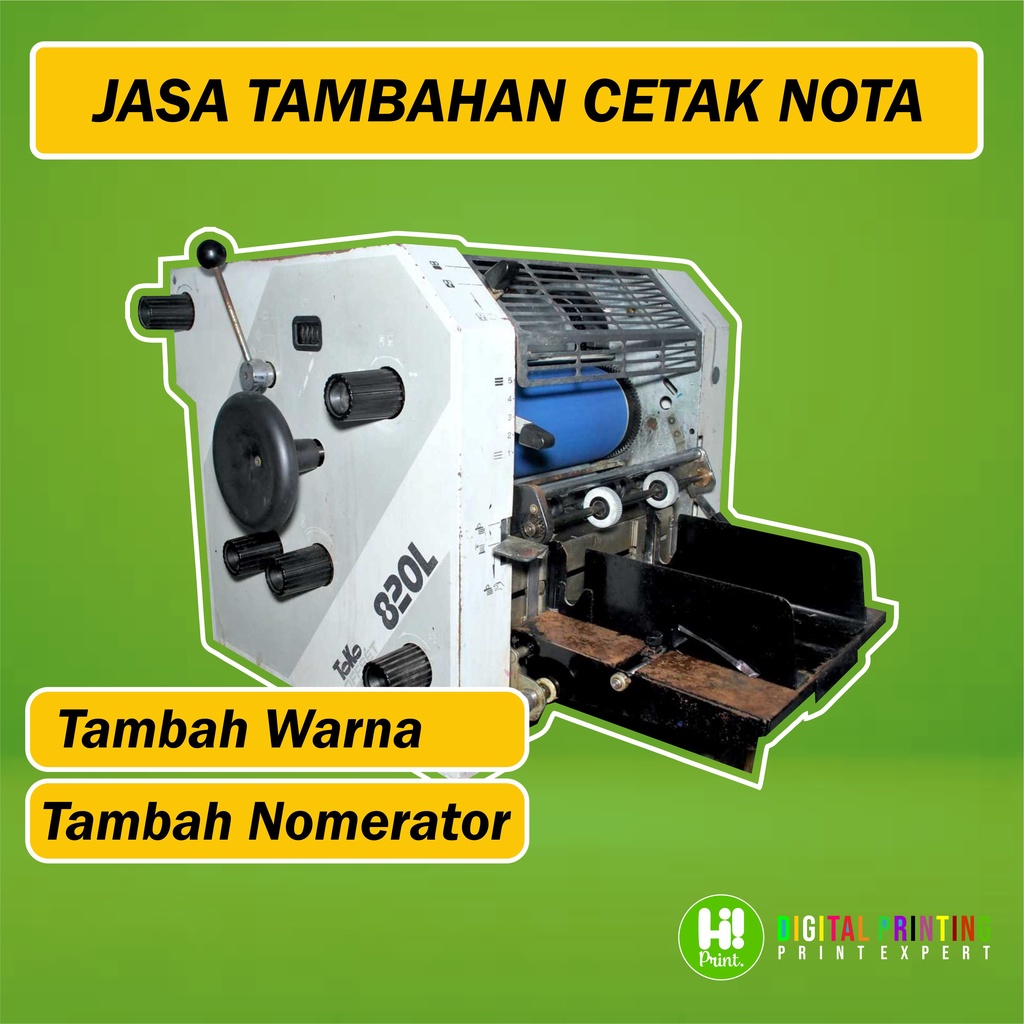 Jual Tambah Warna Cetak Nota,Nomerator atau porporasi - Porporasi ...