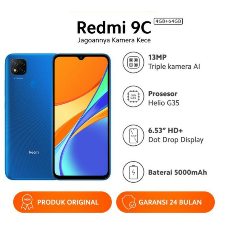 Jual HP Xiaomi Redmi 9C RAM 4/64 GB Terlengkap & Harga Terbaru Juni ...