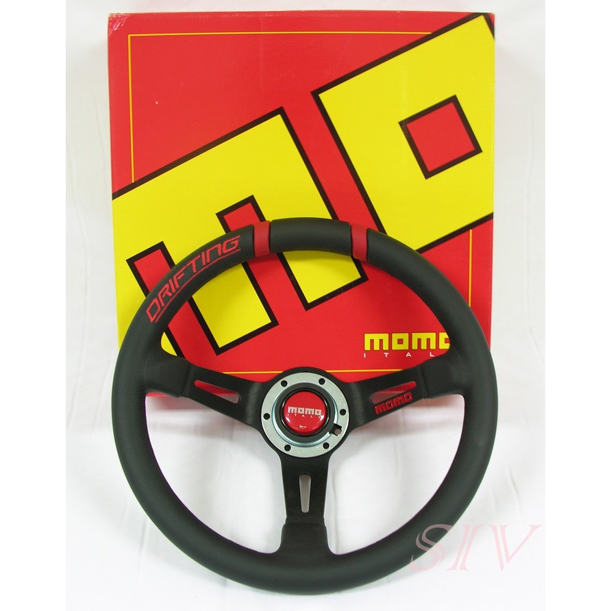 Jual Momo Racing Steering Wheel - Drifting (Black with Red Stitch ...