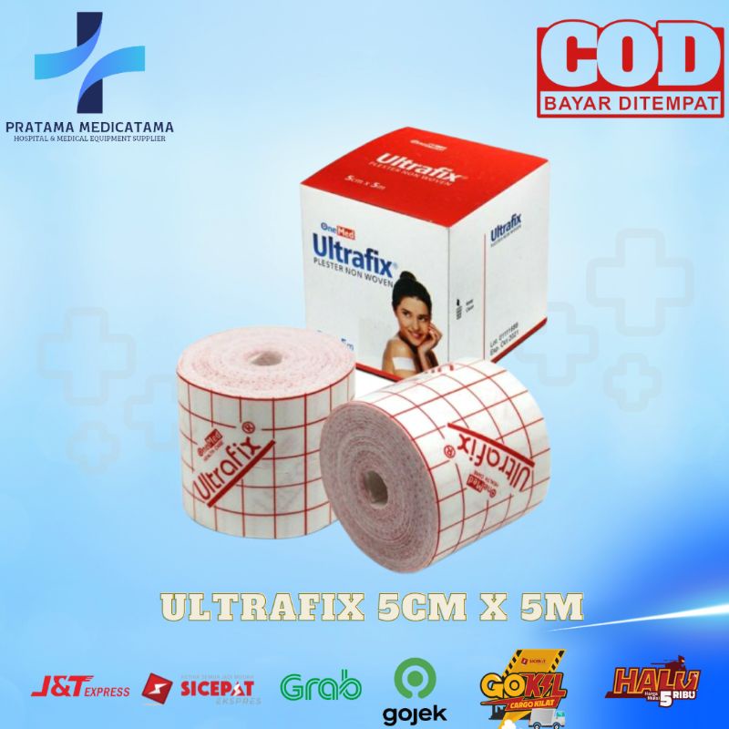 Jual Plester Luka Ultrafix 5x5 Non Woven / Ultrafix Original Onemed 5cm ...