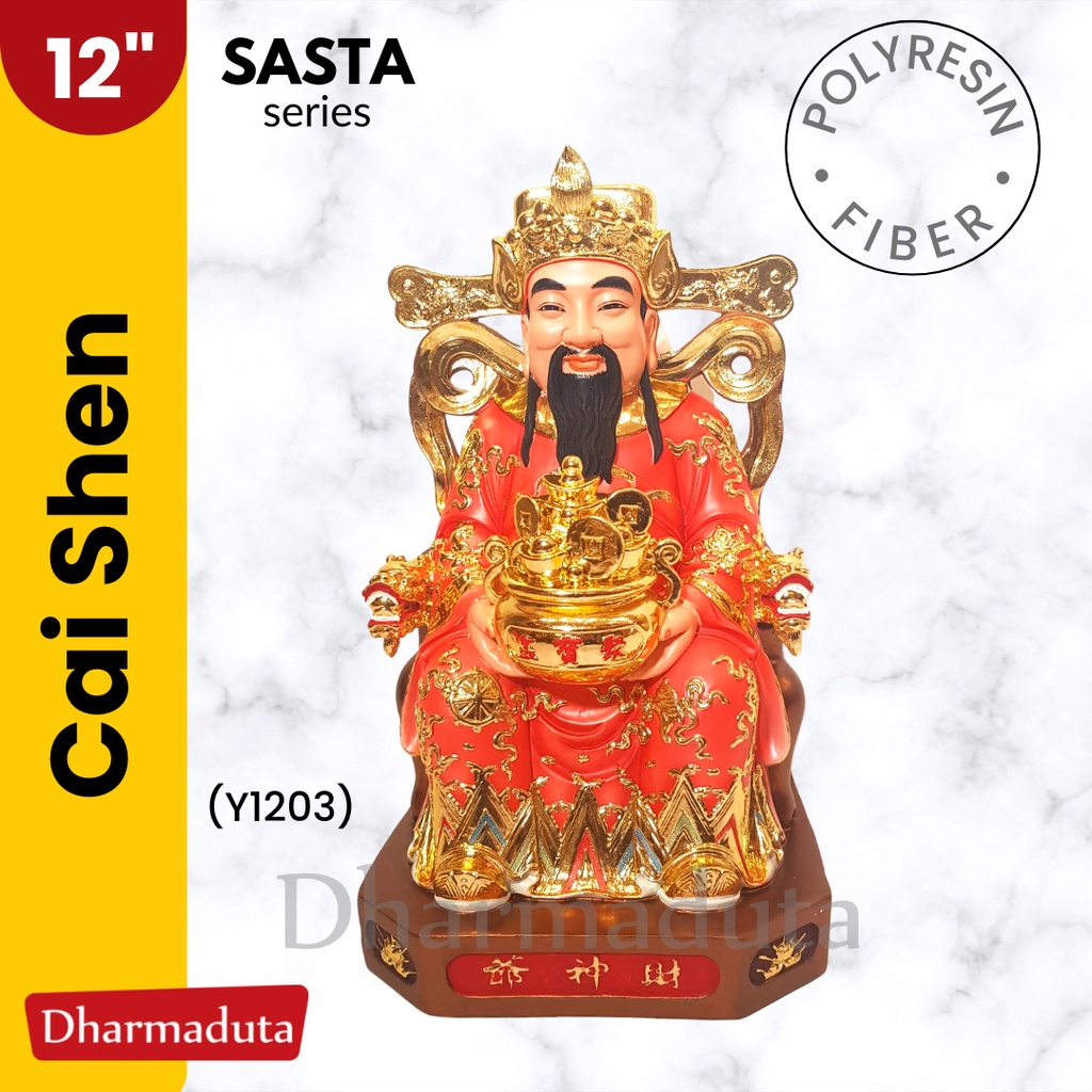 Jual Sasta Cai Shen 12in Fiber Colour Dewa Kekayaan Patung Arca ...