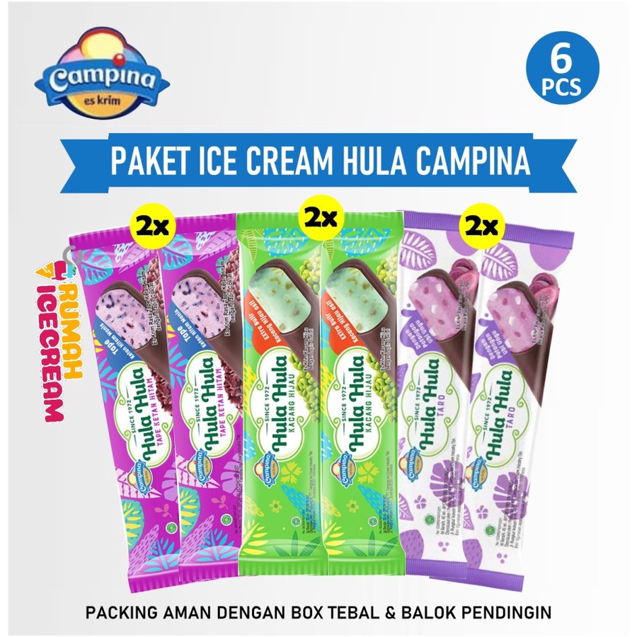 Jual Paket Ice Cream Hula Campina 6pcs | Shopee Indonesia