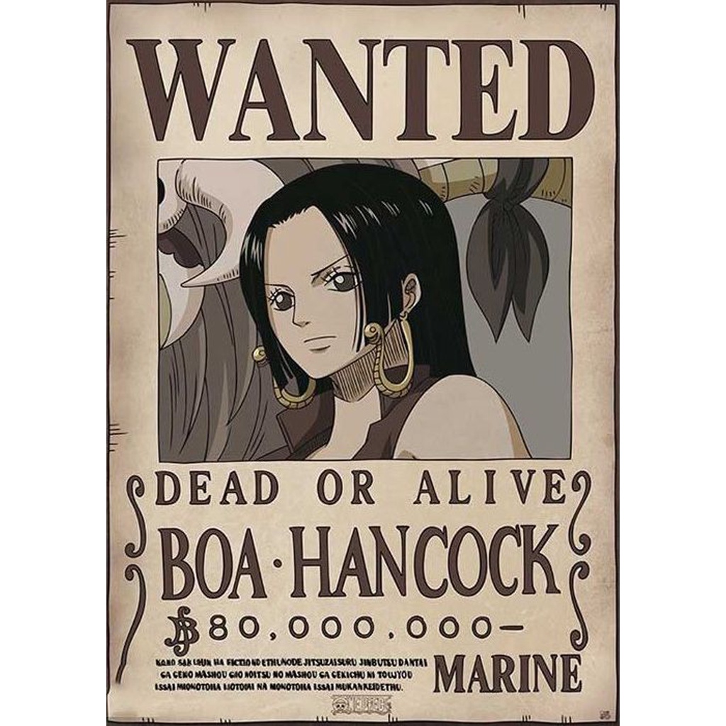 Jual POSTER ANIME ONE PIECE BOUNTY WANTED CUSTOM UKURAN A5 A4 ART PAPER ...