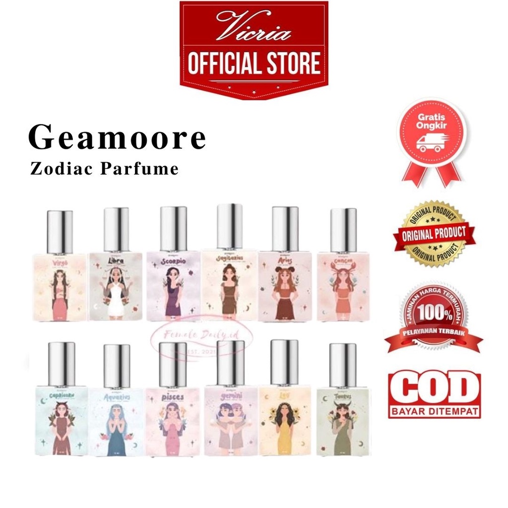 Jual Geamoore parfume zodiac zodiak series spray 15ml | Shopee Indonesia