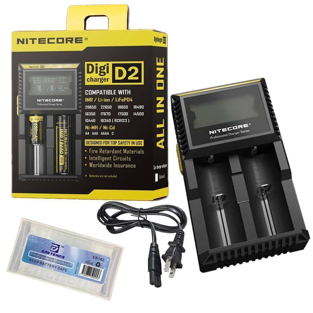 Jual Nitecore D2 18650 charger battery baterai batre vape vapor Digi ...