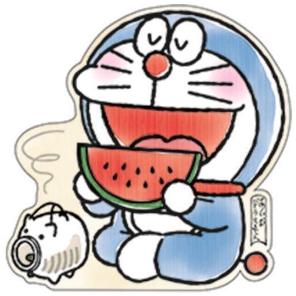 Jual Fujiko-pro Postcard Doraemon Die-cut Watermelon | Shopee Indonesia