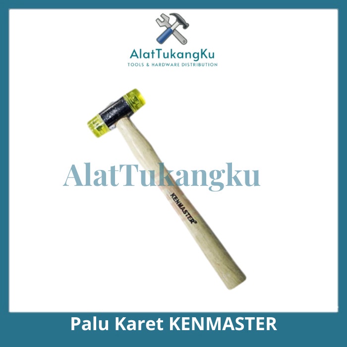 Jual KENMASTER Palu Karet 40 mm Gagang Kayu Kuning 2 Sisi / Palu Karet ...