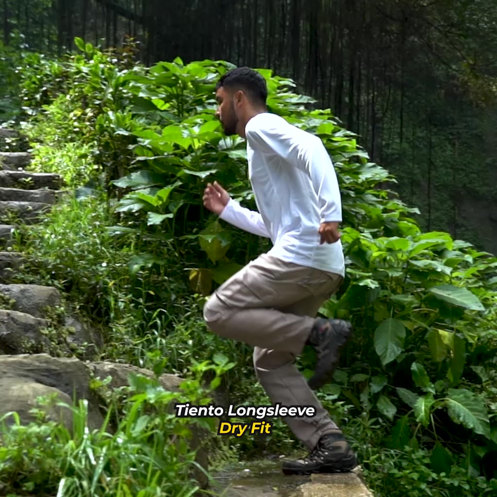 Jual Tiento Kaos Running Dry Fit Lengan Panjang Baju Olahraga Pria Lari ...